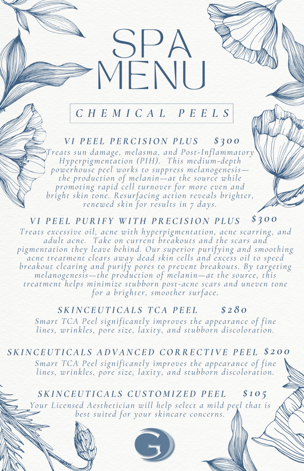 Spa Service Menu Knoxville, TN - Gallaher Plastic Surgery